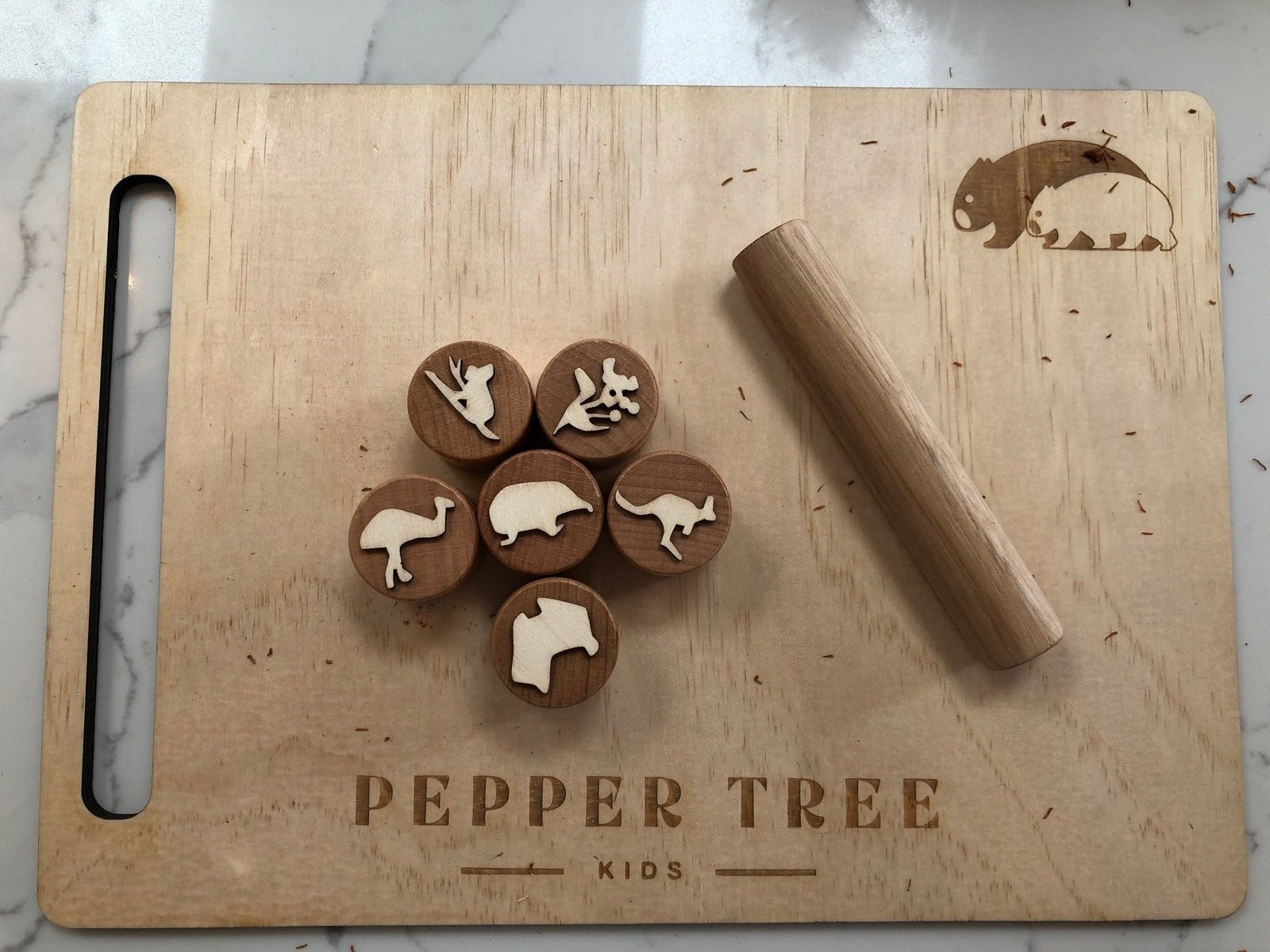 Australian Playdough Stamp Set Wattle - Pepper Tree Kids
